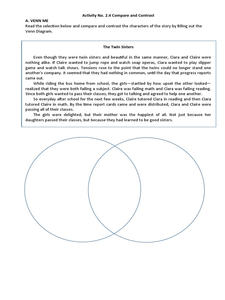 Activity 2.4 Compare and Contrast | PDF