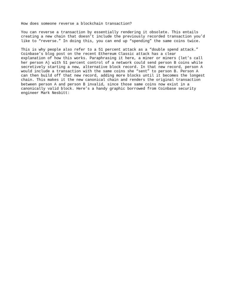 Reverse Transaction | PDF