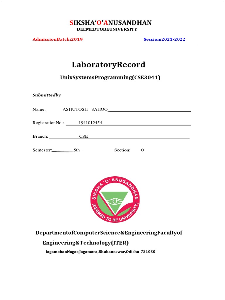 USP ASS 4 Ashutosh Sahoo 1941012454 CSE-O | PDF | Parameter (Computer Programming) | Pointer ...