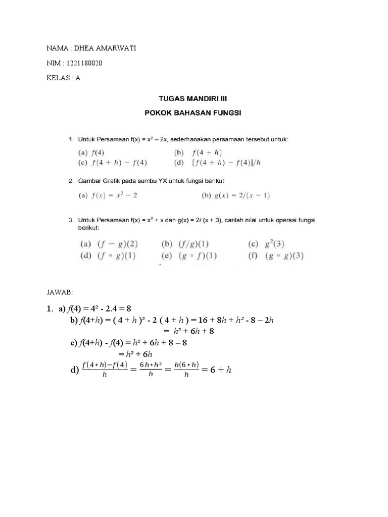 Analysis of Functions and Their Composition | PDF