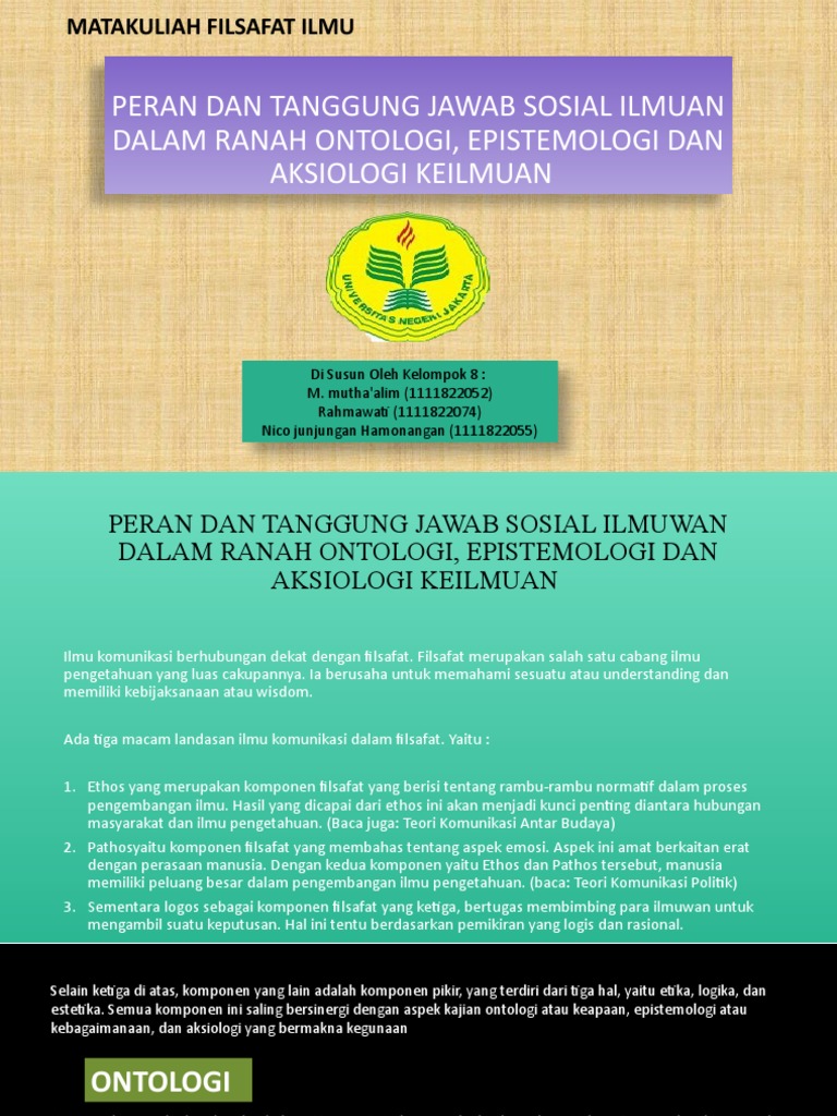 Peran Dan Tanggung Jawab Sosial Ilmuwan Dalam Ranah-5 | PDF