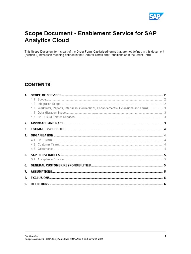 ES SAP SAC Store V4 Scope Doc EN XX | Download Free PDF | Cloud Computing | Computer Network