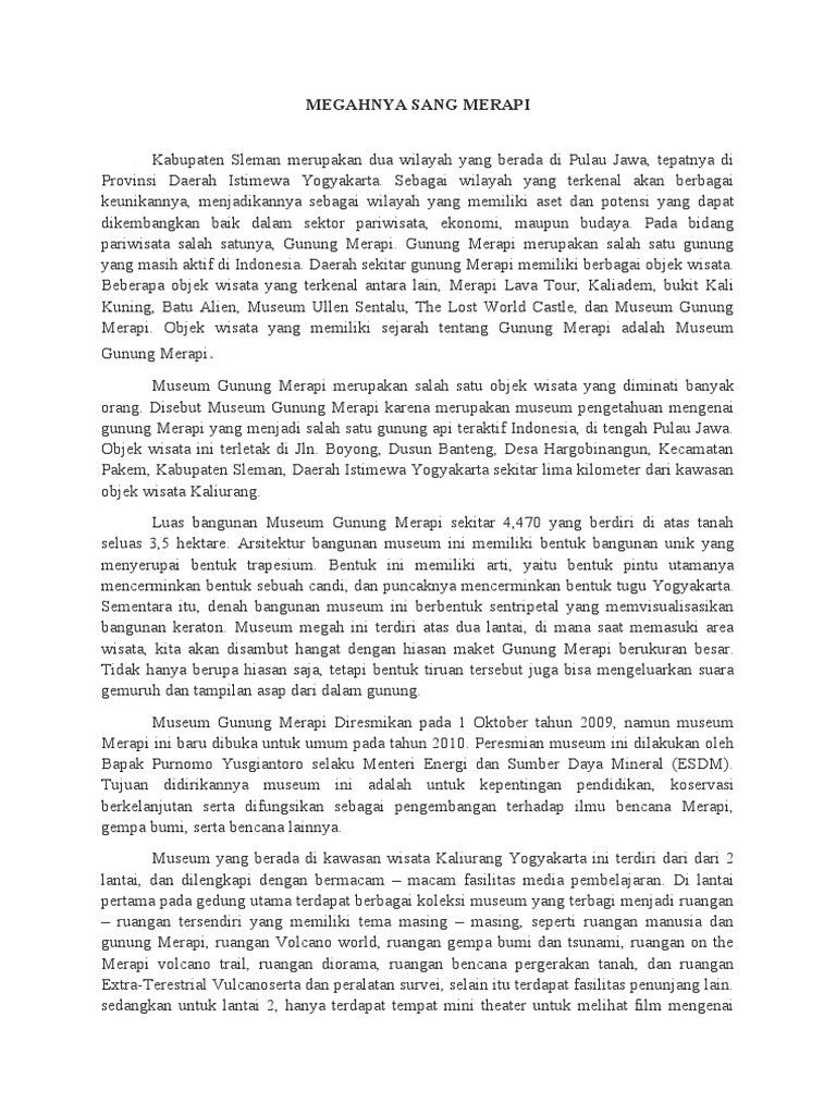 Megahnya Sang Merapi | PDF