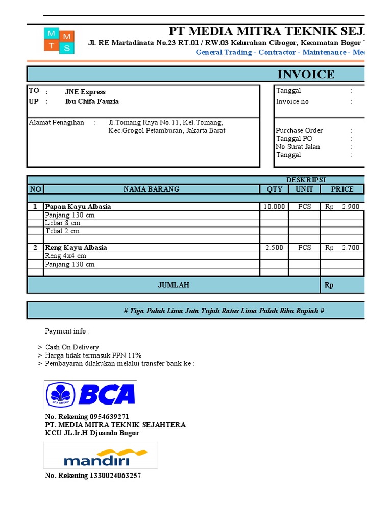 MMTS 0075 Jne Inv | PDF