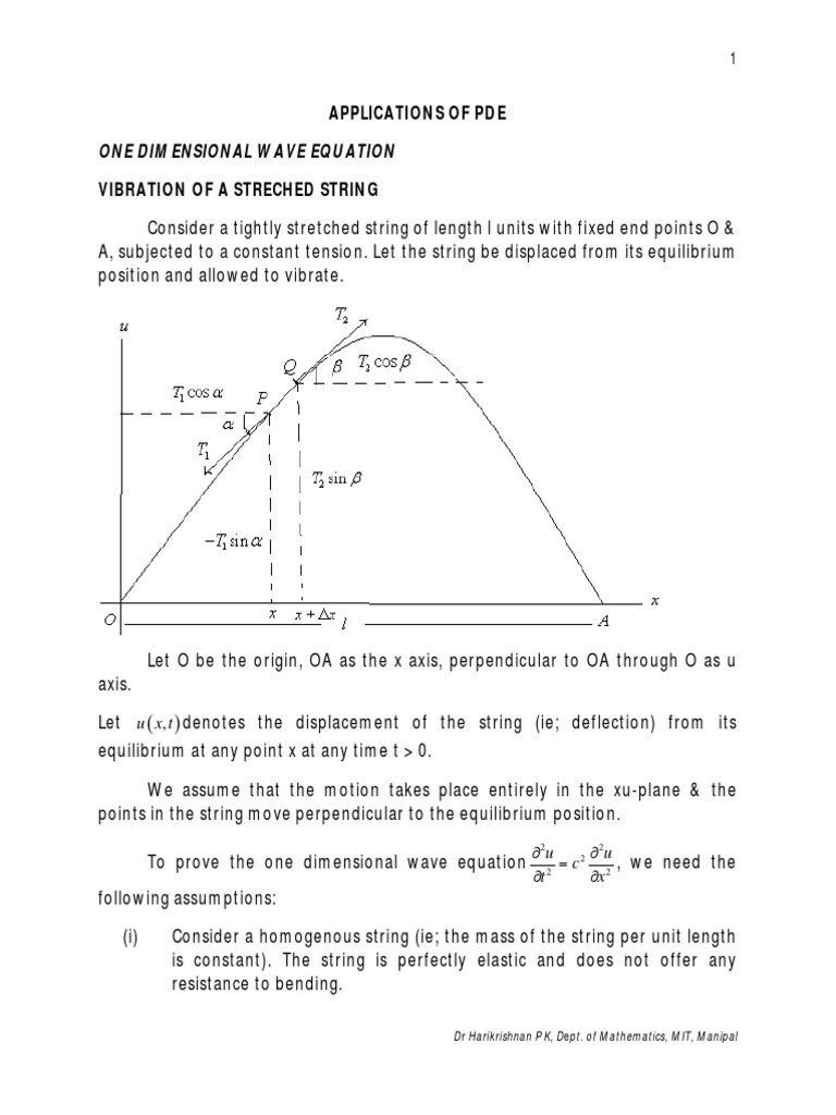Wave Equation | PDF | Tension (Physics) | Wave Equation