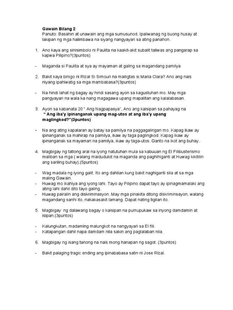 Gawain Bilang 2 | PDF