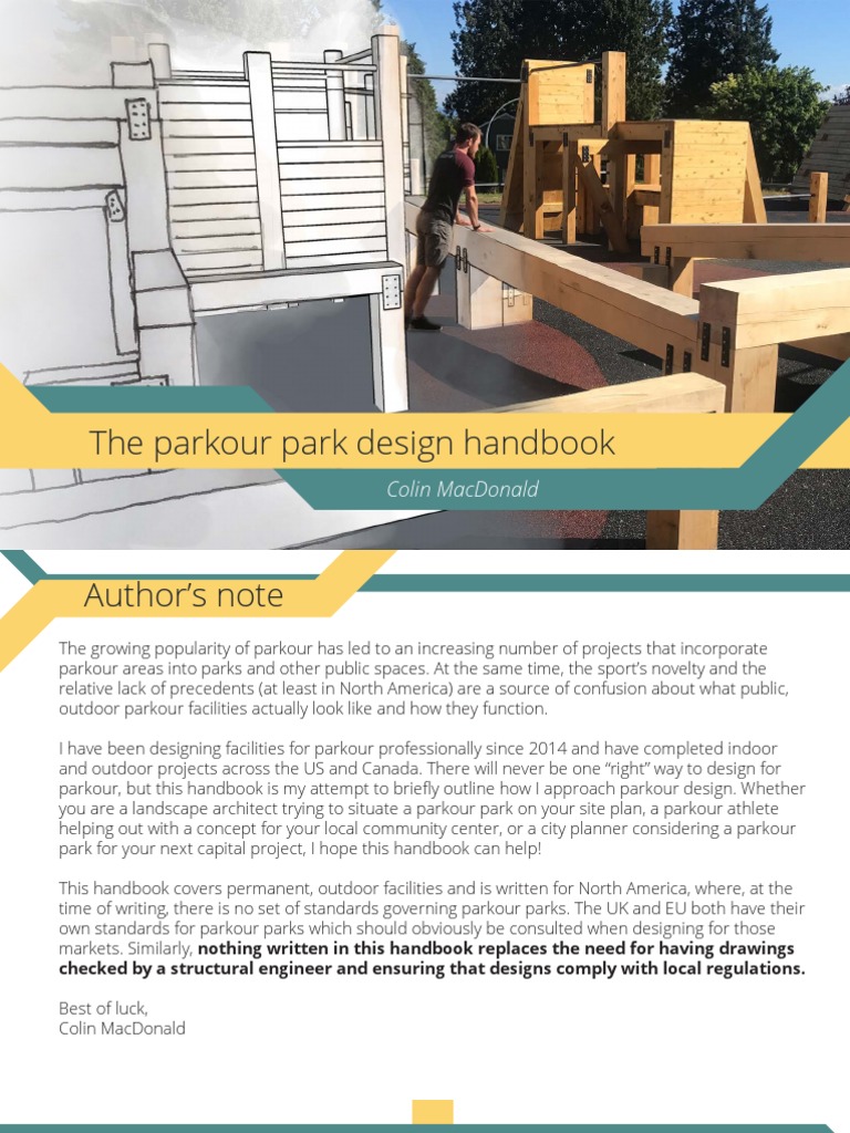 Parkour Park Design Handbook 2021 | PDF | Pipe (Fluid Conveyance ...