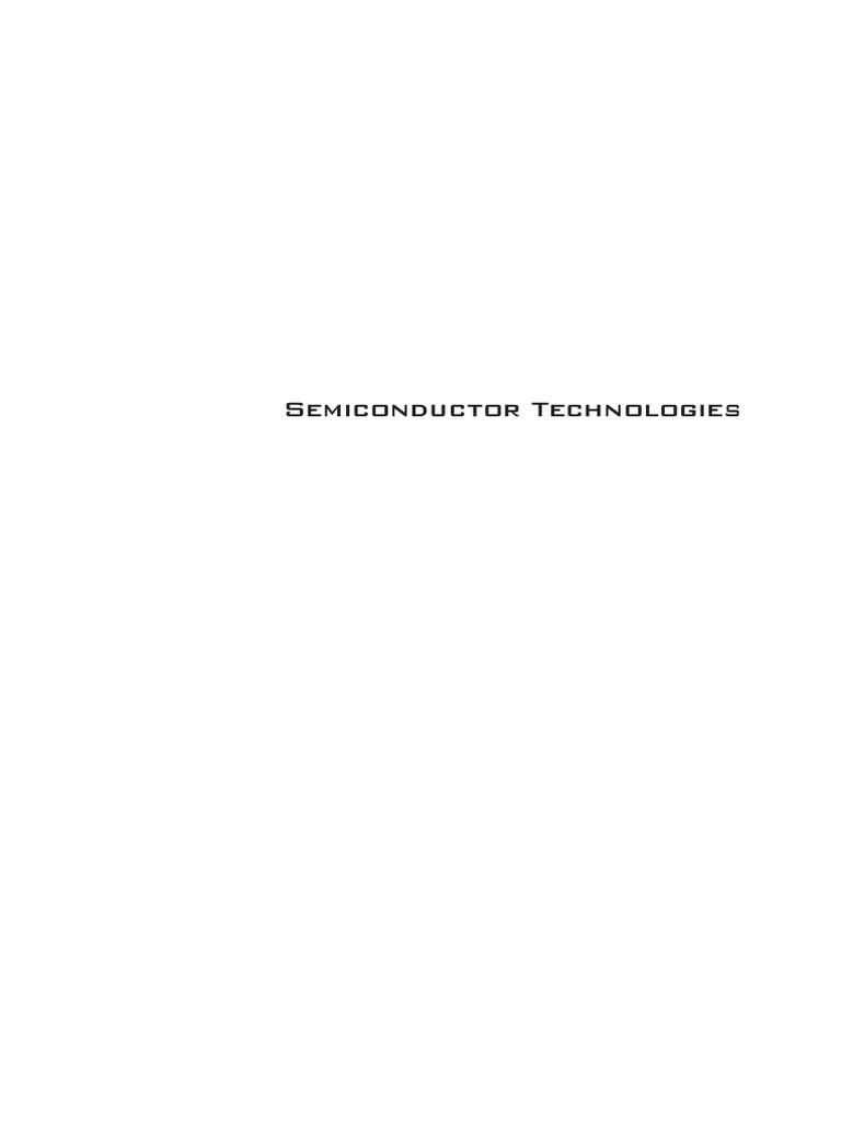 Semiconductor Technologies | PDF | Field Effect Transistor | Mosfet