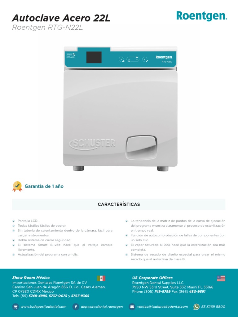 Autoclave Roentgen RTG N22L | PDF