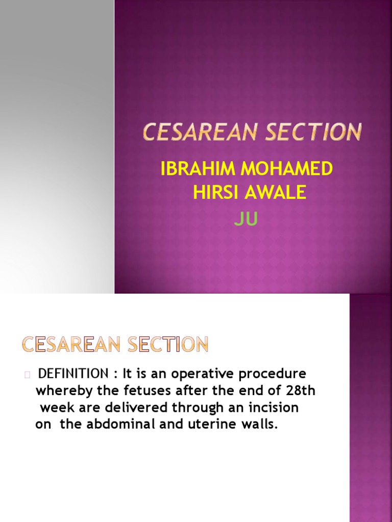 C Section 180515193200 | PDF | Caesarean Section | Childbirth