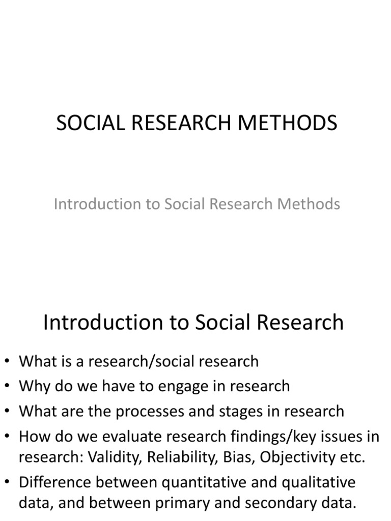 Introd. To Sociological Research | PDF | Sampling (Statistics) | Social Research
