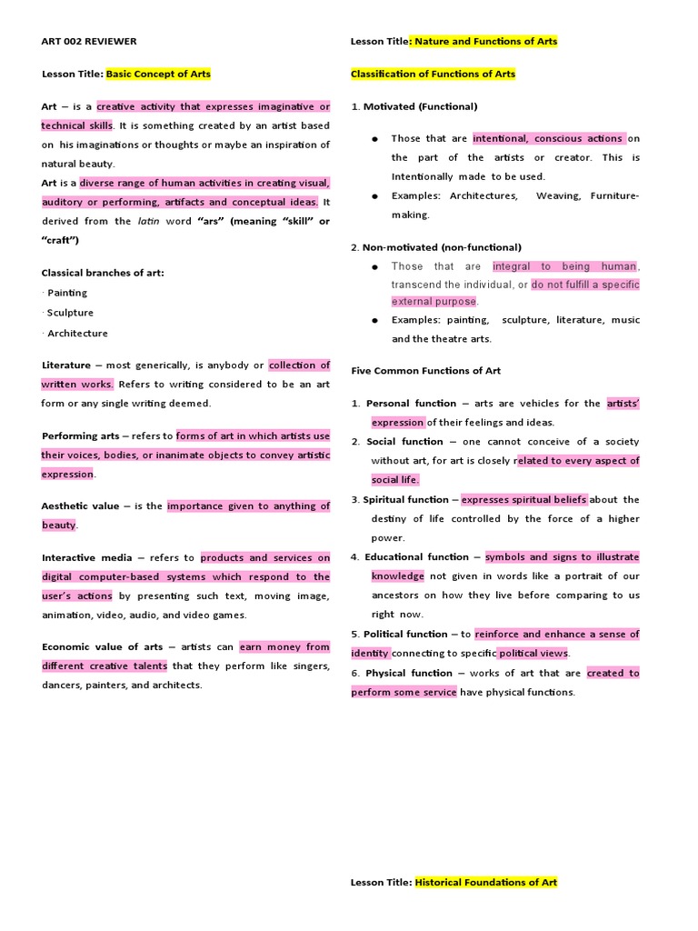 ART 002 Lesson 1 To 8 | PDF | Shape | The Arts