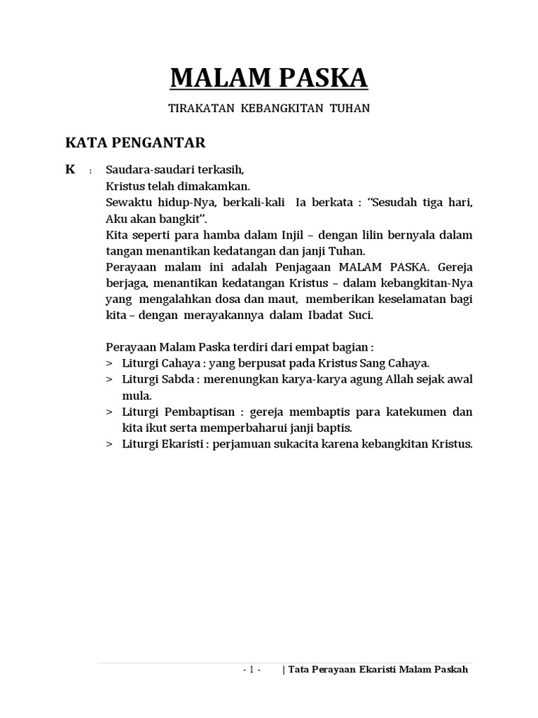 Malam Paska New Tpe | PDF