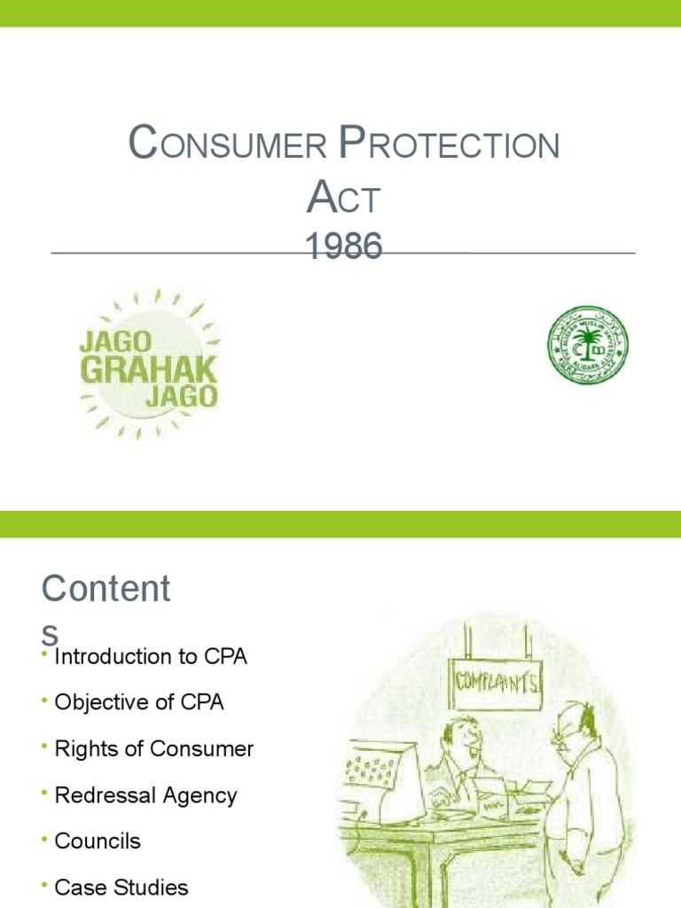 Consumer Protection Act Ppt | PDF | Consumer Protection | Insurance