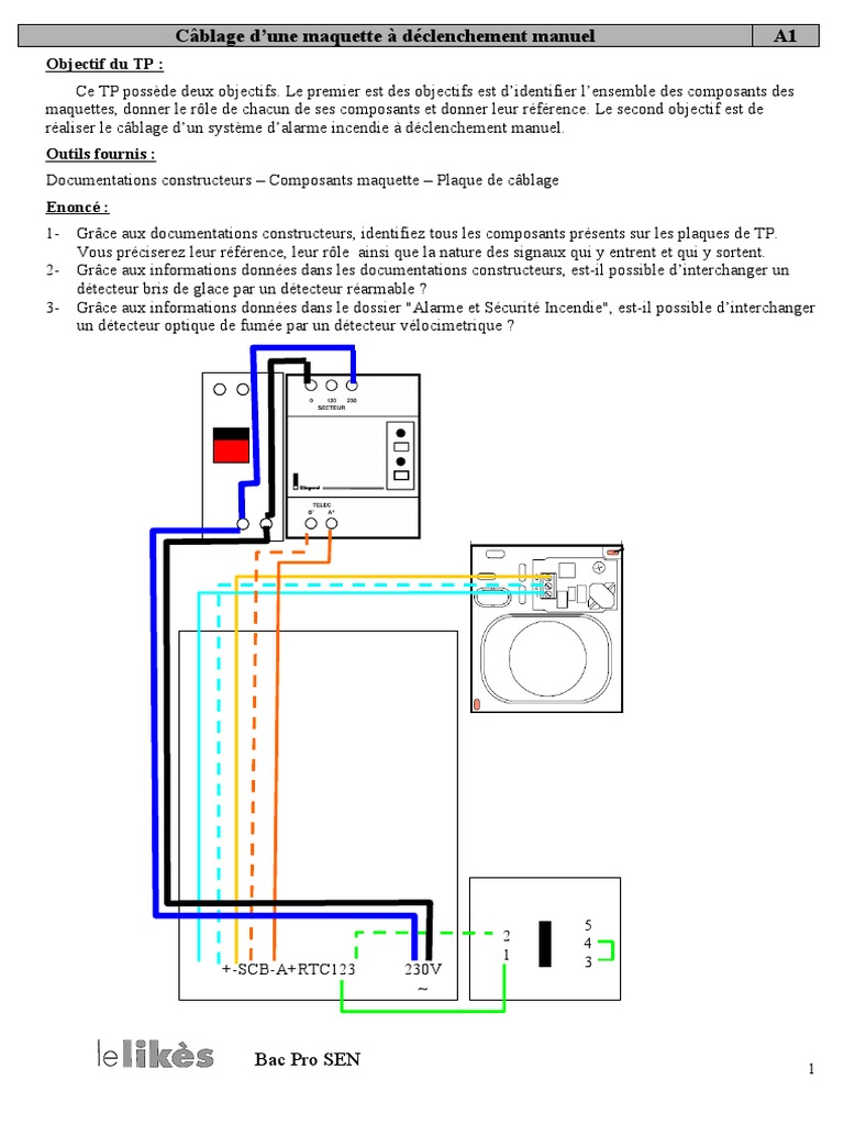 Câblage D'une Maquette À Déclenchement Manuel | PDF