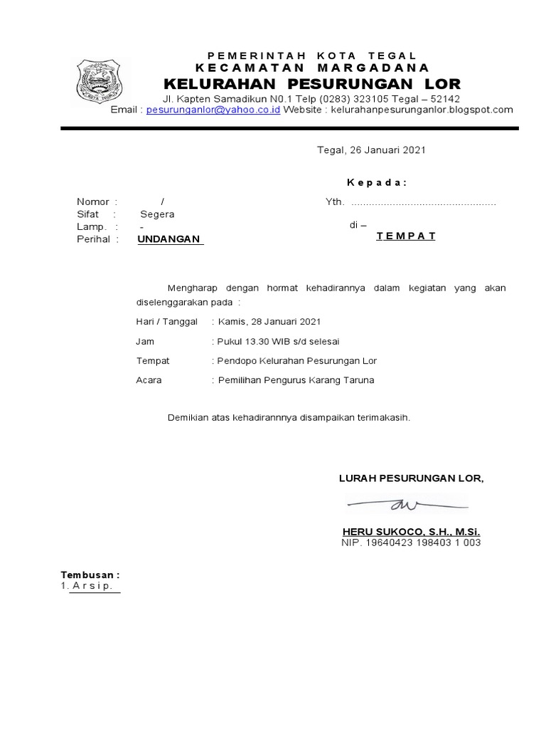 Undangan Pemilihan Karang Taruna | PDF Undangan Pemilihan Karang Taruna | PDF