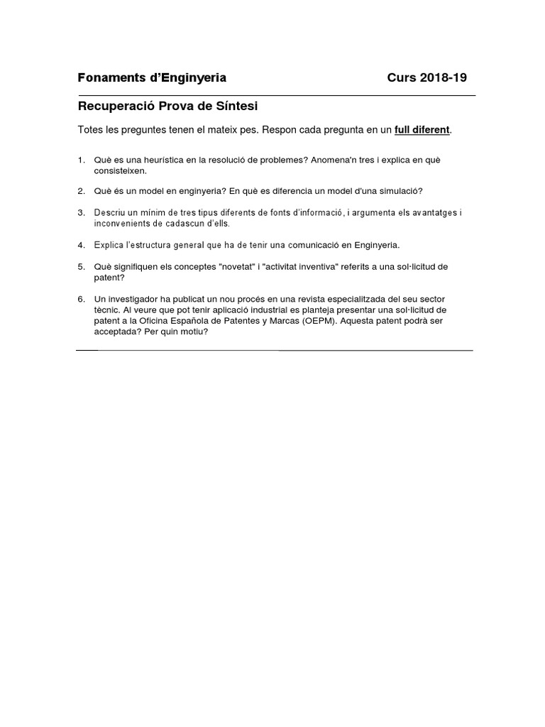 Exemple Examen 2 | PDF