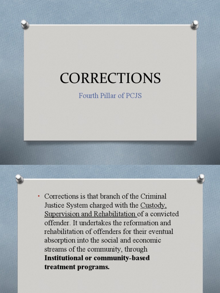 Understanding Corrections as a Justice Pillar | PDF | Crime & Violence ...