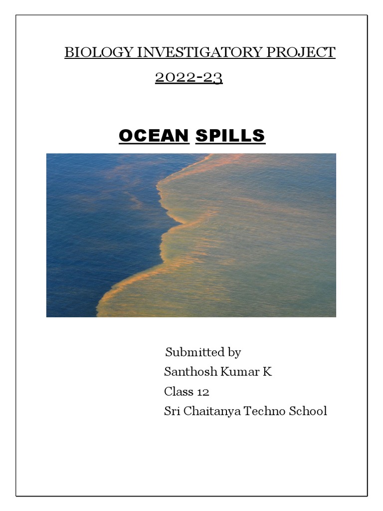 Bio Project FINAL 3 | PDF | Oil Spill | Petroleum