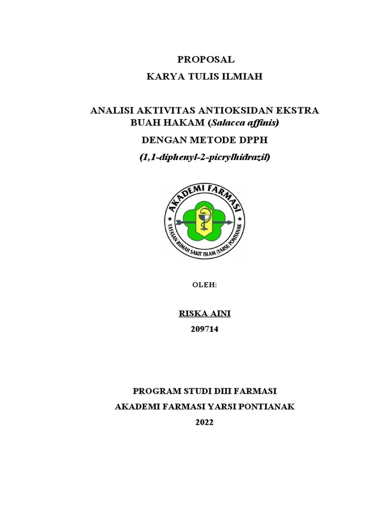 Uji Antioksidan Buah Hakam DPPH | PDF | Sains & Matematika