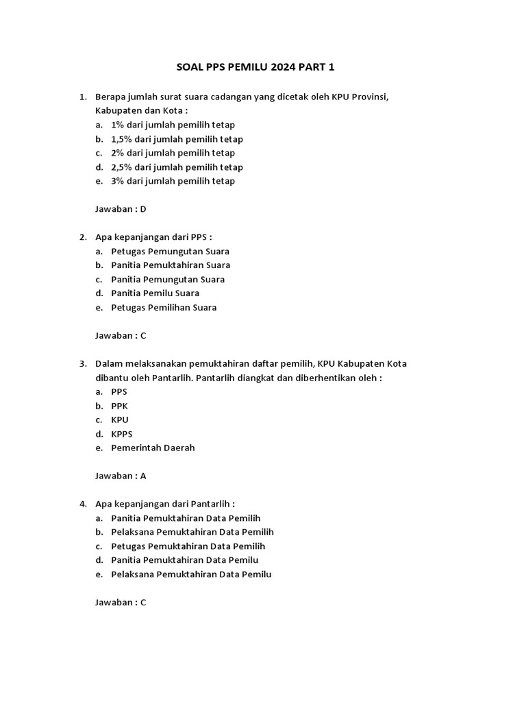 40 Soal PPS Part 1 | PDF