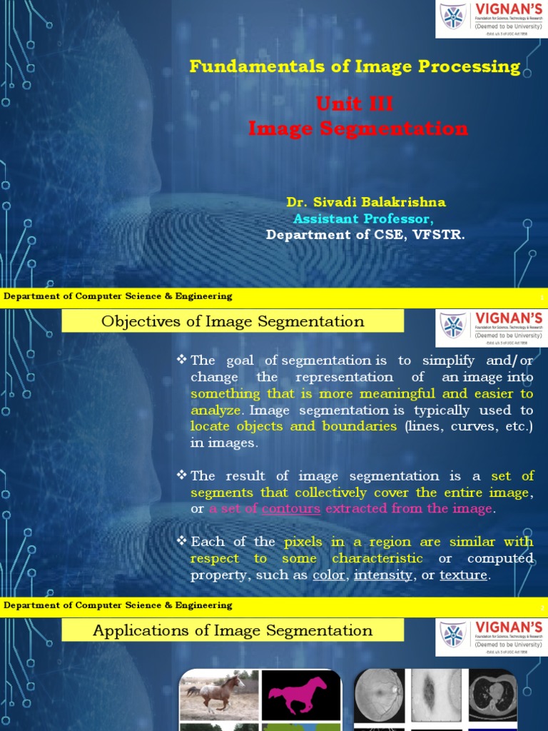 Unit Iii Image Segmentation Pdf Image Segmentation Mathematical Analysis 8549