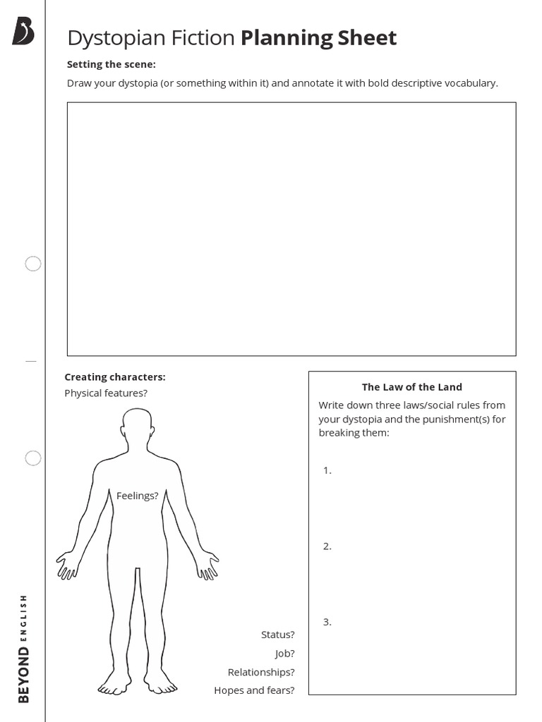 Planning Sheet - Dystopian Fiction | PDF