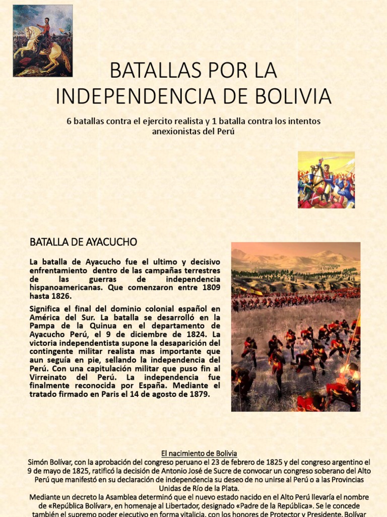 Independencia de Bolivia y sus Batallas | PDF | Bolivia | Perú