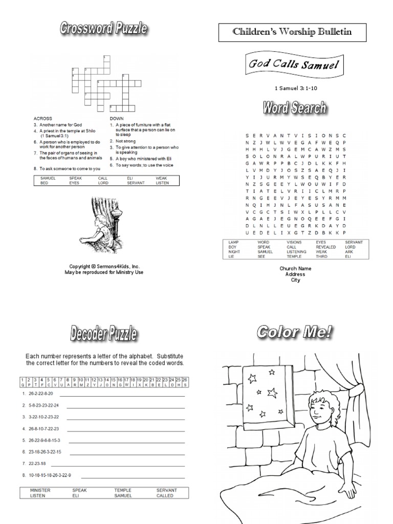 God Calls Samuel Bulletin | PDF | Religion & Spirituality