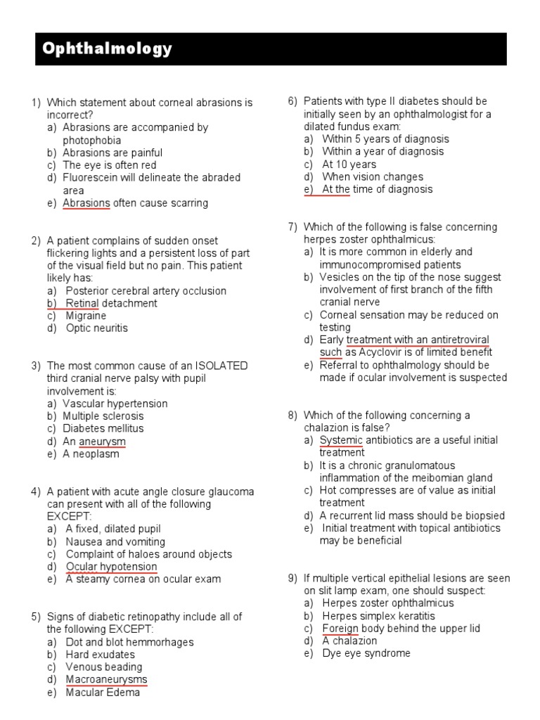 Ophthalmology | PDF | Glaucoma | Human Eye