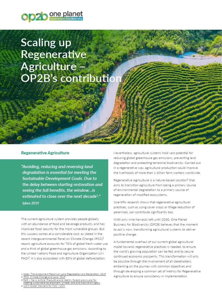 OP2B Regenerative Agriculture Leaflet - FINAL | PDF | Agriculture ...