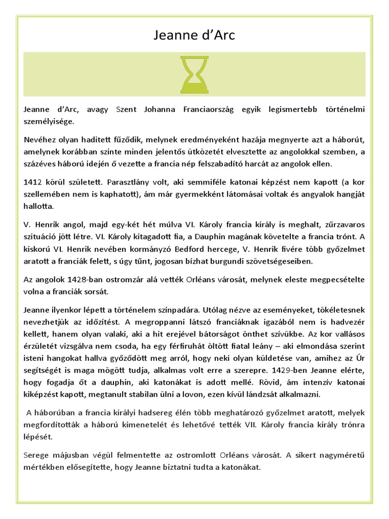 Jeanne D'arc | PDF