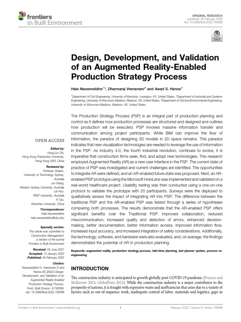 Fbuil 08 730098 | PDF | Augmented Reality | Building Information Modeling