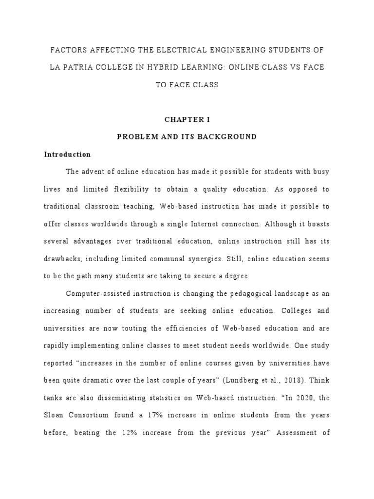 Hybrid Learning Chapter 1 | PDF | Educational Technology | Learning