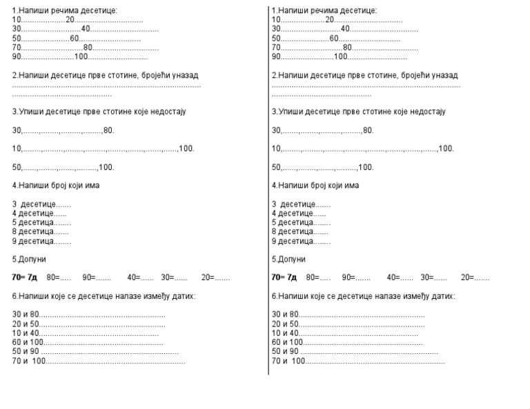 Zadaci 2 1. Razred | PDF