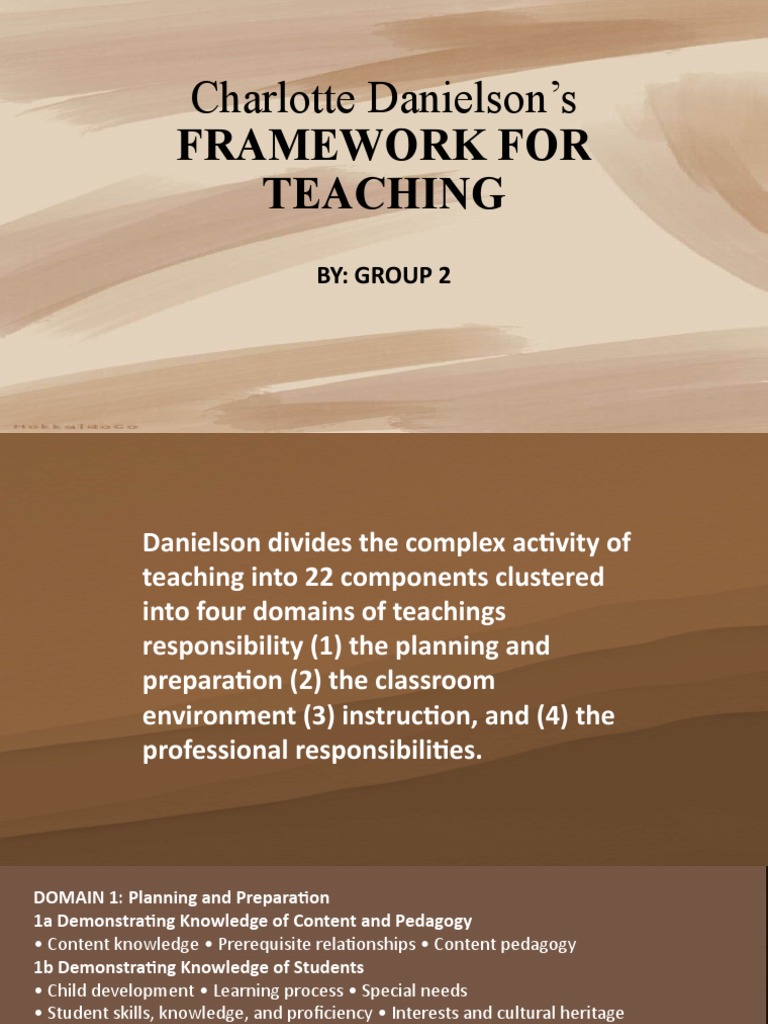 Overview of Danielson's Teaching Framework | PDF | Teachers ...