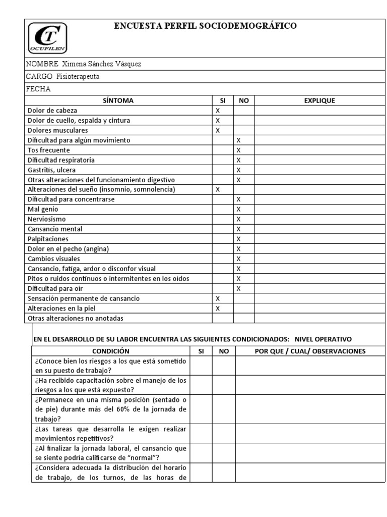 Anexo Encuesta Perfil Sociodemográfico y Morbilidad Sentida | PDF ...