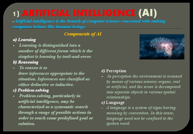 Key Components of Artificial Intelligence | PDF | Computers