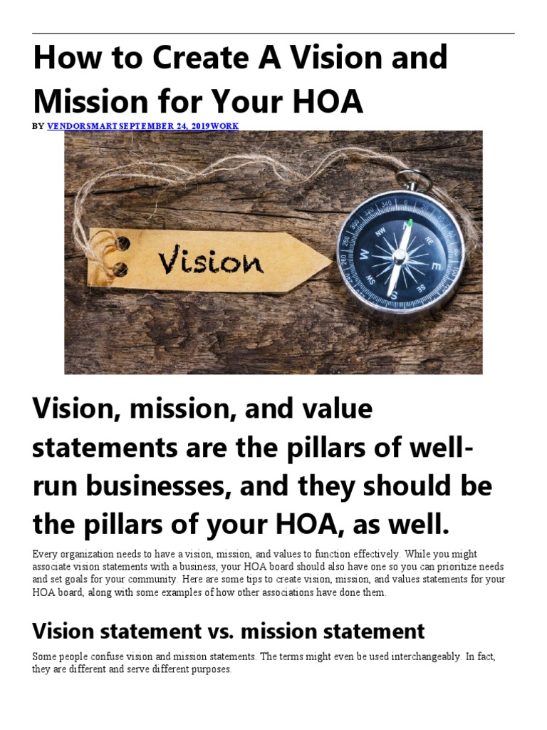 Steps To Create Vision and Mission | PDF