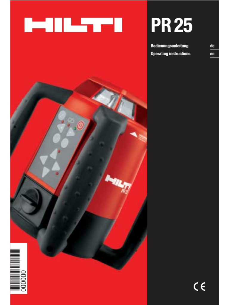 Hilti PR 25 Operating Instructions Manual - Manualzz | PDF