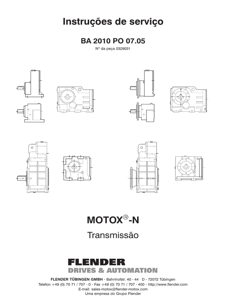 Manual Redutor Flender 2010 Po 07.05 (Geral) | PDF