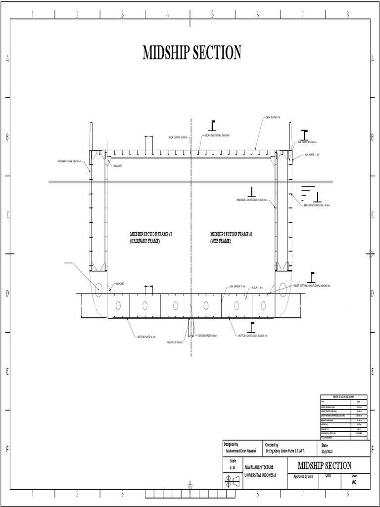 Midship Section Details for AHTS Ship | PDF | Ships | Watercraft