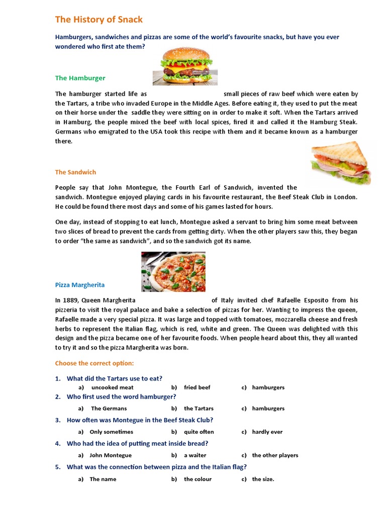 The History of Snack | PDF | Sports & Recreation | History