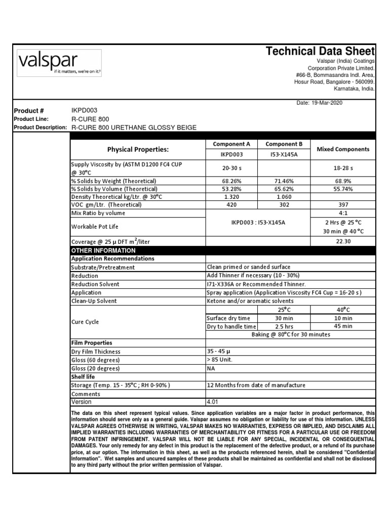 TDS Ikpd003 | PDF | Implied Warranty | Materials