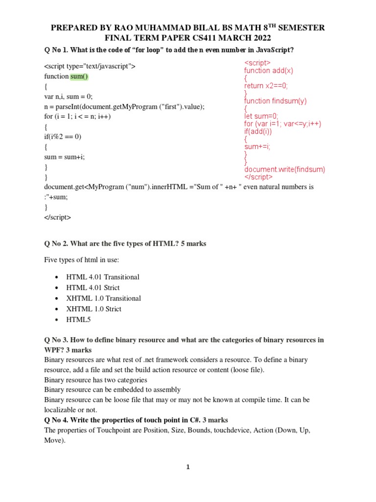 Rao Bilal UPDATED CS411 Final Paper March 2022 | PDF | Windows Presentation Foundation | J Query