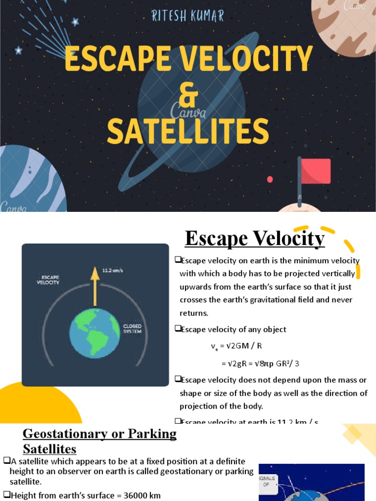 Earth Escape Velocity Explained | PDF