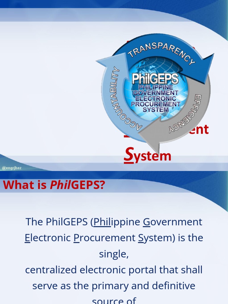 01 PhilGEPS Presentation | PDF | Procurement | Subscription Business Model