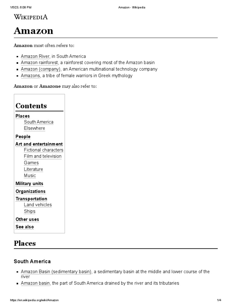 Amazon - Wikipedia | PDF | Amazon Rainforest | Frigate