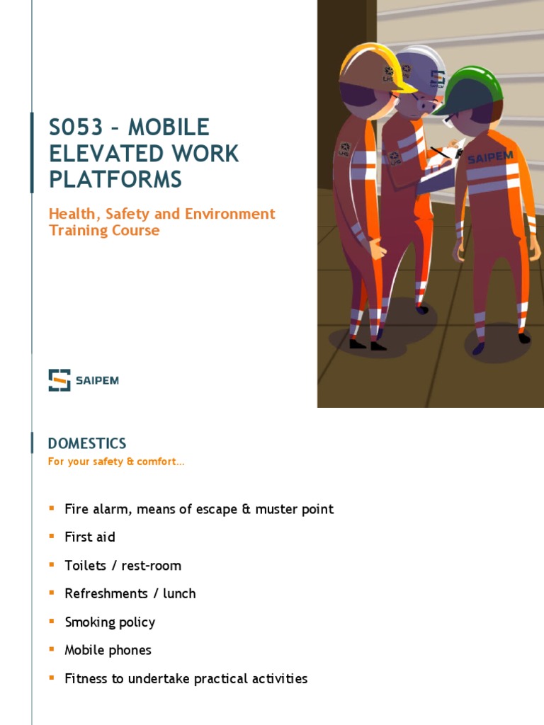 S053-PPT - Mobile Elevated Work Platforms REV | PDF | Switch | Personal ...