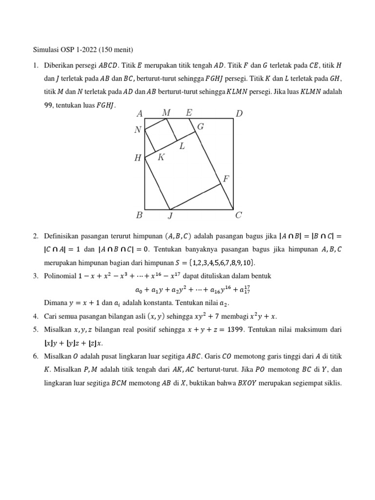 Simulasi OSP 1-2022 Fix | PDF | Metode & Bahan Ajar